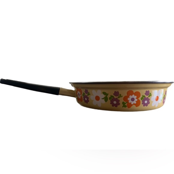 Kitchen | Vintage Italian Enamel Pan Moneta Cookware Circa7s Flower ...